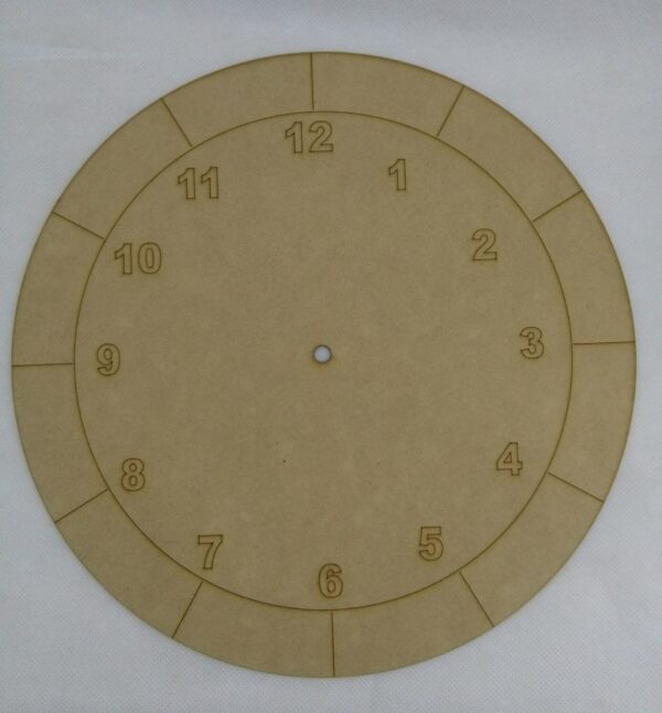 Base para RELOJ Números Arial 1. Diámetro 30cm • Exalaser